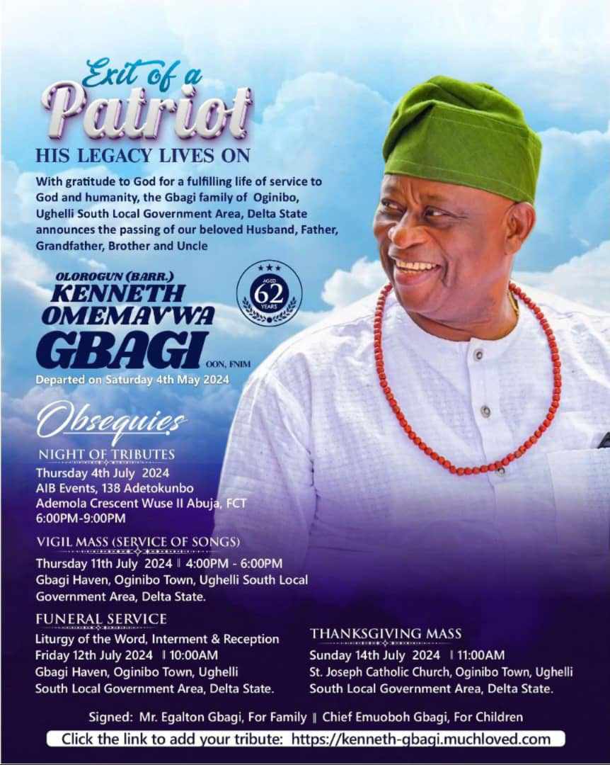 Gbagi Bids Mother Earth Goodbye July 12 - Realm Reporters